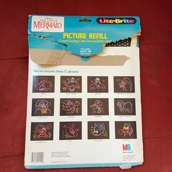 Disney | Toys | Vintage Lite Brite The Little Mermaid Papers | Poshmark